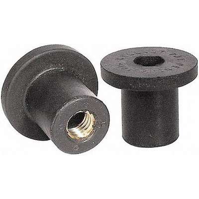 6908 Rubber Expandable Nut, 1/4"-20, Neoprene with Captive Brass Nut ...