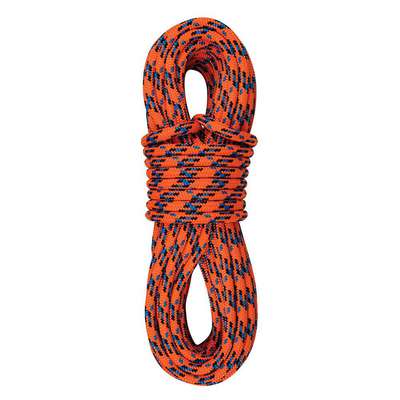 941056-3 Climbing Line: 1/2 in Rope Dia, Orange, 150 ft Rope Lg, 719 lb ...