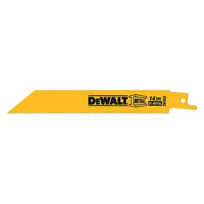 941423-9 Dewalt Straight Recip Saw Blade,6",14TPI,PK5: 5 PK | Imperial ...