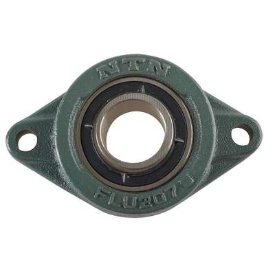 934489-8 2-Bolt Flange Bearing: 1 1/4" Bore Dia., Set Screw, Cast Iron ...