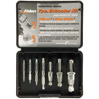 918885-3 Screw Extractor Set: Double-End Drill/Extractor Bit/Single-End ...