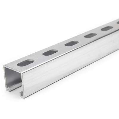 927282 Slotted Standard 1-5/8" x 1-5/8" Strut Channel, Aluminum, 12 ga ...