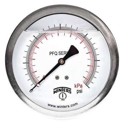933363-4 Winters Vibration-Resistant, Industrial Compound Gauge; 30 to 0 to 30 in Hg/psi ...