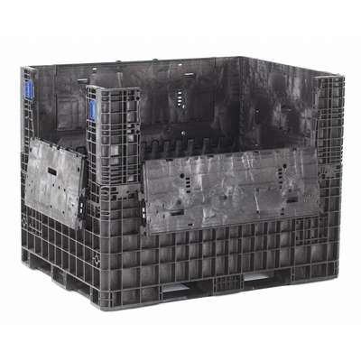 931362-5 Orbis Collapsible Bulk Container, Black, 50" H x 62-1/2" L x ...