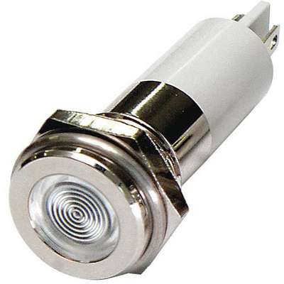920086-8 Flat Indicator Light: White, Male .110 Connector, LED, 24V DC ...