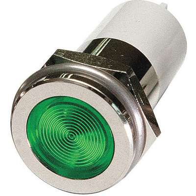 925107-8 Flat Indicator Light: Green, Male .110 Connector, LED, 12V DC ...