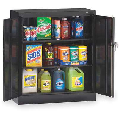 924977-3 Tennsco Commercial Storage Cabinet, Black, 42" H X 36" W X 18 ...