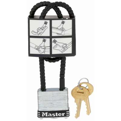 911583-6 Master Lock Different-Keyed Padlock, Open Shackle Type, 14 ...