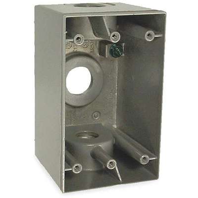 921378-2 Bell Weatherproof Electrical Box: 1 Gangs, 1/2 in Hub Size, 3 ...