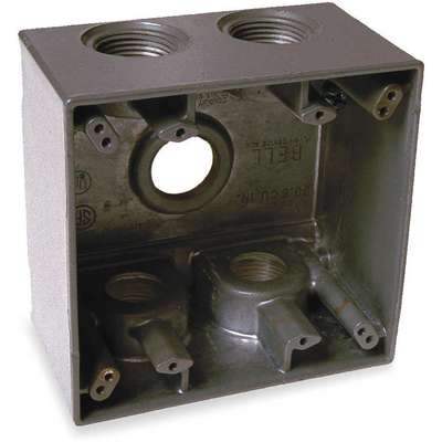 919248-4 Bell Weatherproof Electrical Box: 2 Gangs, 3/4 in Hub Size, 5 ...