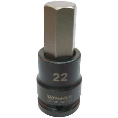 915534-3 Westward Impact Socket Bit, Metric, Drive Size 3/4", Overall ...