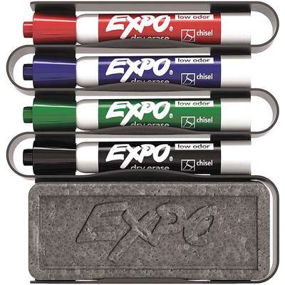 918397-7 Expo Dry Erase Marker Set: Chisel, Capped, Assorted, Original ...