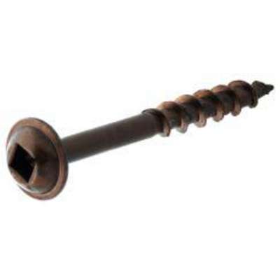 61776 Square Drive Wood Screw, #8 x 1", Bronze, Steel | Imperial Supplies