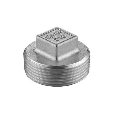 931617-9 Square Head Plug: 304 Stainless Steel, 1 1/2" Fitting Pipe ...
