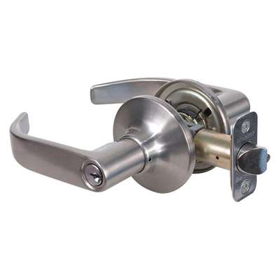 930995 Door Lever Lockset, Mechanical, Medium Duty, Alike, Satin Nickel ...