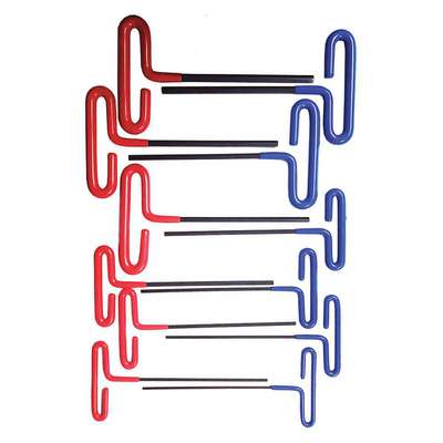 930518-9 Westward Hex Key Set, T Key Shape, Long, Black Oxide, Number ...