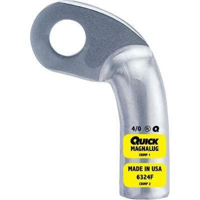 6336 Quick Cable 4/0 AWG MagnaLug; Elbow Lug Style; 3/8 in. Stud Size ...