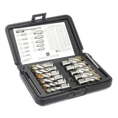 926242-5 Jancy 11-PC Annular Cutter Set, 1" Cutting Depth, M42 Cobalt ...