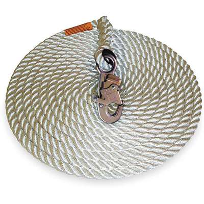 934419-7 3M Vertical Lifeline, 75 ft., Polyester, Polypropylene, 5,000 ...