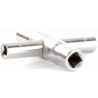 914771-9 Water Key, Size 1/4", Handle Shape Cross, Overall Length 3 ...