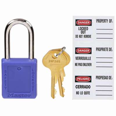 914491-2 Master Lock Blue Lockout Padlock, Different Key Type ...