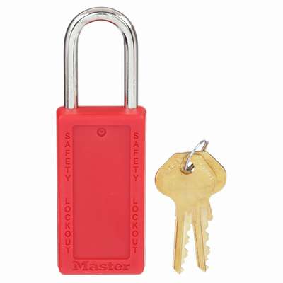 918274-2 Master Lock Red Lockout Padlock, Different Key Type ...