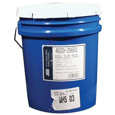 24787 Grade 30 Chain, 1/4" x 100 ft., Steel, 1300 lb. Working Load ...