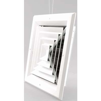 926300-9 Ceiling Diffuser, 4-Way Multilouver, 10" Diffuser Duct Size ...