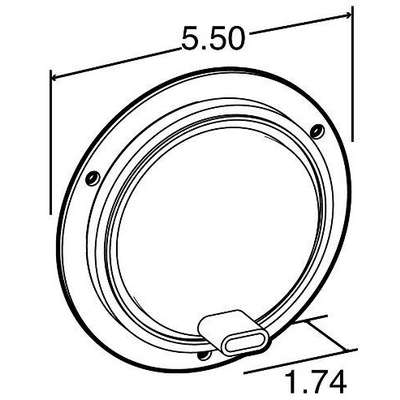 86145 Truck-Lite 44045C Super 44, LED, Round Back Up Light with Fit 'N ...