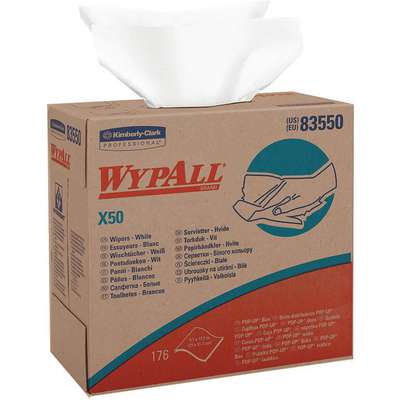 918481-2 Wypall X50, Dry Wipe, 9" x 12-1/2", Number of Sheets 176 ...