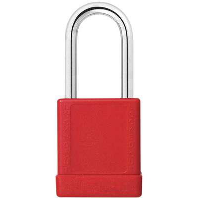 922554-7 Red Lockout Padlock, Different Key Type, Aluminum Body ...