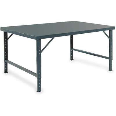 922532-2 Durham Adjustable Height Work Table, Steel, 30" Depth, 28" to ...