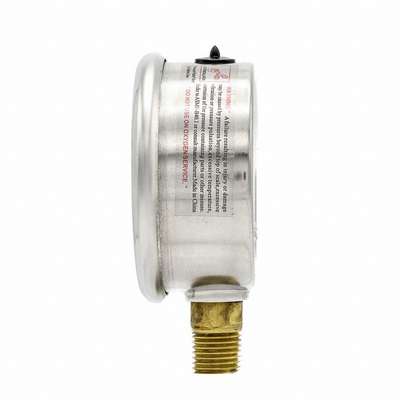 921653-8 Compound Gauge, 30" Hg Vac to 100 PSI Range, 1/4" MNPT, +/-2-1-2% Gauge Accuracy ...