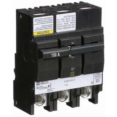 926474-1 Square D Bolt On Circuit Breaker, 150 Amps, Number of Poles: 3, 240VAC AC Voltage ...