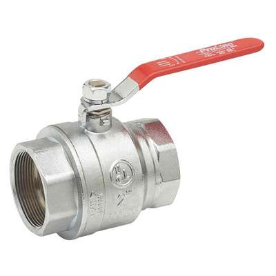 932802-2 Ball Valve, Chrome-Plated Brass, Inline, 2-Piece, Pipe Size 2 ...