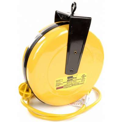 912895-6 LumaPro 30 ft. Extension Cord Reel; 120 VAC; Yellow Reel Color ...