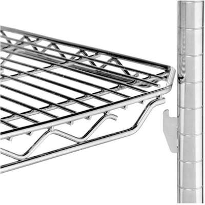 925646-8 34-3/8" Silver Wire Shelf Post, Chrome Plated Finish, Leveling ...