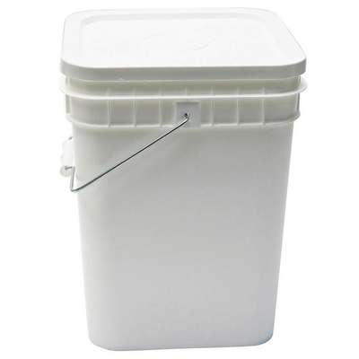 932311 Pail: 4 gal, Open Head, Plastic, 9 1/2 in, 13 in Overall Ht ...
