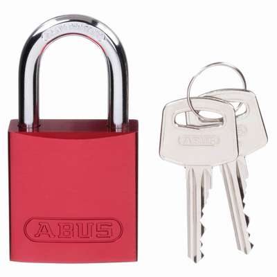 920497-6 Abus Red Lockout Padlock, Different Key Type, Aluminum Body ...