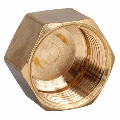 933626-2 Cap: Brass, Compression, For 3/8 in Tube OD, 9/16-24 Threading ...