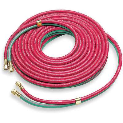 911000-7 Twin Line Welding Hose: 1/4 in Hose Inside Dia., Green/Red ...
