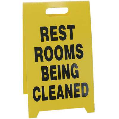 917126-3 See All Industries Restroom Sign, Rest Rooms Being Cleaned ...