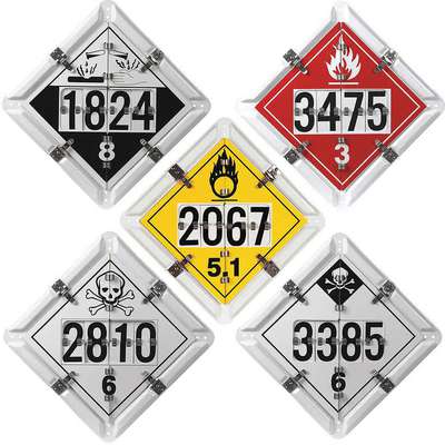 912298 Jj Keller DOT Container Placard: Various DOT Classes, 13 in ...