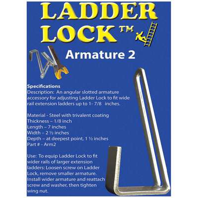 924071 Ladder Lock Rail: Steel, 120 lb Load Capacity, For Use With Mfr ...