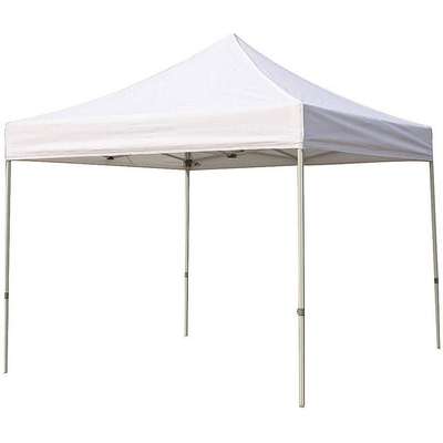 10 ft. x 10 ft. White Instant Canopy, 7 ft. - 8 ft. Center Height ...