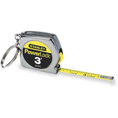 924733-3 Stanley Key Chain Tape Measure: 3 ft Blade Lg, 1/4 in Blade Wd ...