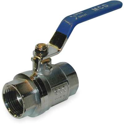 934684-6 Ball Valve, Chrome-Plated Brass, Inline, 2-Piece, Pipe Size 1 ...