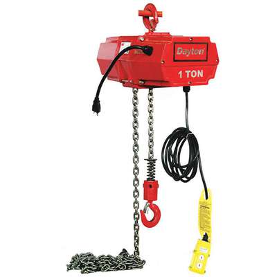 919084-8 Dayton H3 Electric Chain Hoist, 2000 lb. Load Capacity, 115V ...