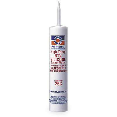 914379-8 Permatex High Temp. RTV Silicone Sealant, -65 to 650F Temp ...