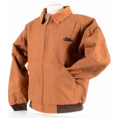 924876-3 Condor Work Jacket, Quilt Lined Cotton Duck, Brown, Zipper ...